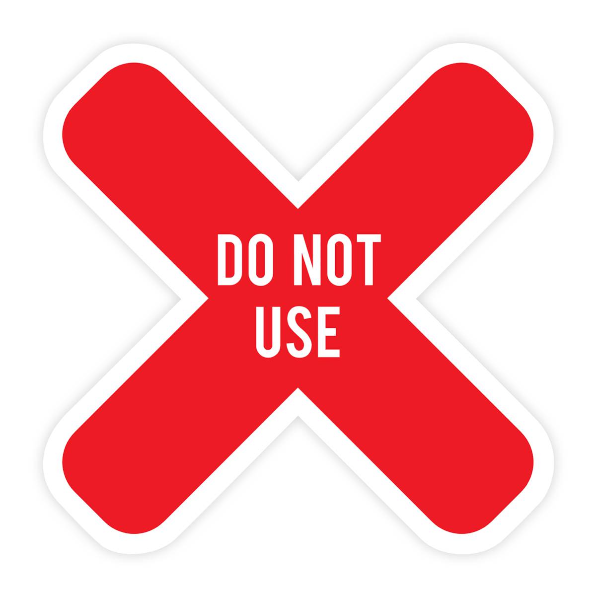 Customize These Social Distancing "Do No Use" X Table Stickers