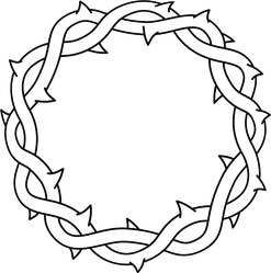 Christian Crown Of Thorns Outline Sticker
