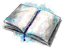 Open Bible Book From A Splash Of Watercolor Sticker