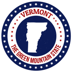 Vintage Stamp Vermont The Green Mountain State Sticker