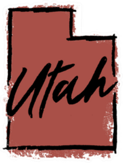 Hand Drawn Utah State Sticker