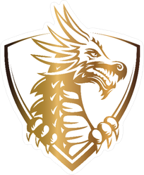 Golden Dragon Head Sticker