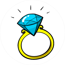 Vector Diamond Ring Sticker