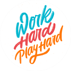 Work Hard Play Hard Sticker