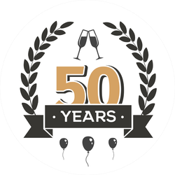 50 Years Vintage Sticker