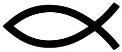 Ichthus Fish Symbol Sticker