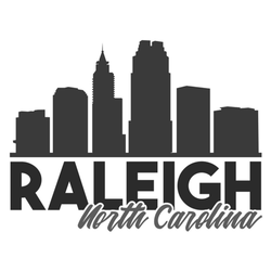 Raleigh North Carolina Skyline Travel Sticker