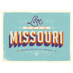 Love From Missouri Sticker