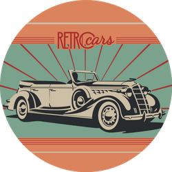 1920s Car Advertising Poster Sticker