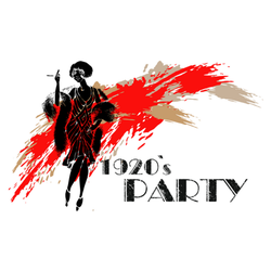 1920's Party Girl Roaring Twenties Sticker