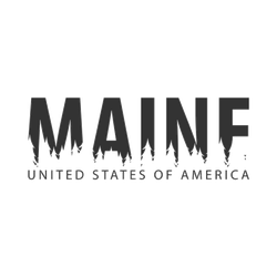 Maine United States Of America Lettering Sticker