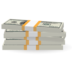 Illustrated Stack of Banknotes