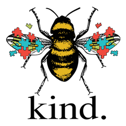 Autism Awareness Bee Puzzle Wings Kindness Sticker