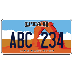 Vehicle Licence Plates In Utah Sticker