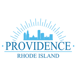 Providence Rhode Island Blue City Skyline Silhouette Sticker