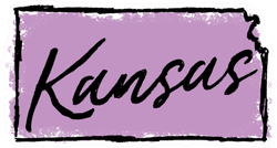 Hand Drawn Kansas State Sticker