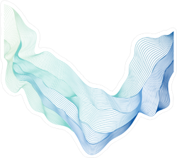 Abstract Lines Blue Wave Sticker