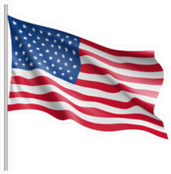 Waving United States Of America Flag Sticker