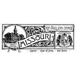 The State Banner Of Missouri The Bullion State Sticker