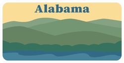 Alabama License Plate Illustration Sticker