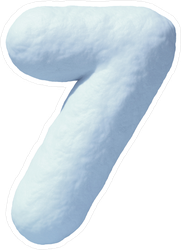 Snow Number 7 Sticker