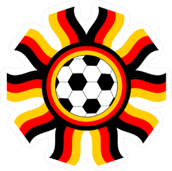 German Flag Soccer Sticker