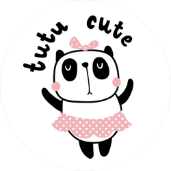 TuTu Cute Ballerina Panda Sticker