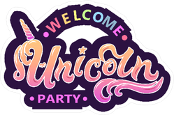 Unicorn Party Sticker
