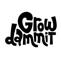 Grow Dammit Funny Houseplant Transfer Sticker