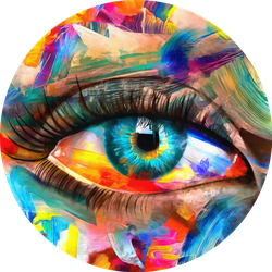 Oil Painting Abstract Eye Sticker