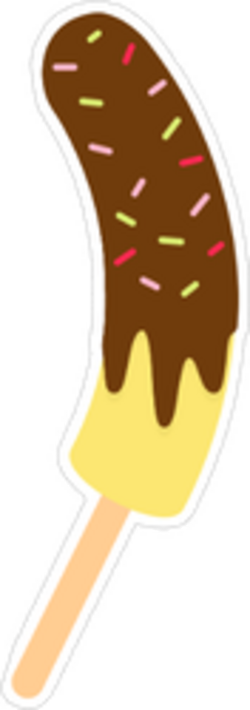 Banana Covered In Chocolate Sticker
