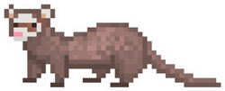 Ferret Pixel Art Character Sticker