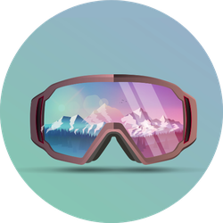 Ski Goggles Sticker