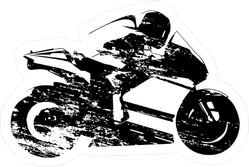 Grunge Motorcycle Drawing Sticker
