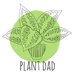 Plant Dad Abstract Illustration Sticker
