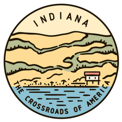 Indiana Beach The Crossroads Of America Sticker