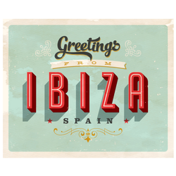 Greeting Card - Ibiza, Spain Green Sticker