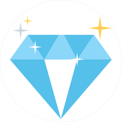 Sparkling Blue Diamond Sticker