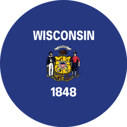 Flag Of The Federal State Of Wisconsin, Usa 1848 Sticker