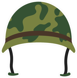 Army Helmet Icon Sticker