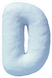 Snow Font Letter D Sticker