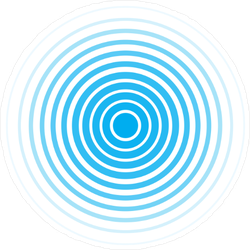 Flat Symbol Of Radial Sound Waves Sticker