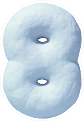 Snow Number 8 Sticker