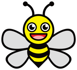 Smiling Honey Bee Sticker