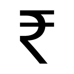 Indian Rupee Symbol Sticker