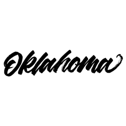 Oklahoma Lettering Calligraphy Sticker