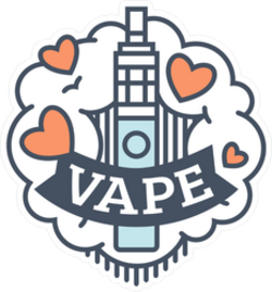 Heart Vape Badge Sticker