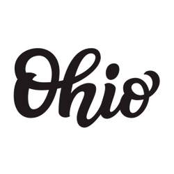 Ohio Bold Hand Lettering Transfer Sticker