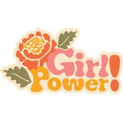 70s Retro Groovy Girl Power Sticker