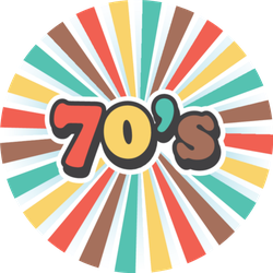 70s Vintage Circle Sticker